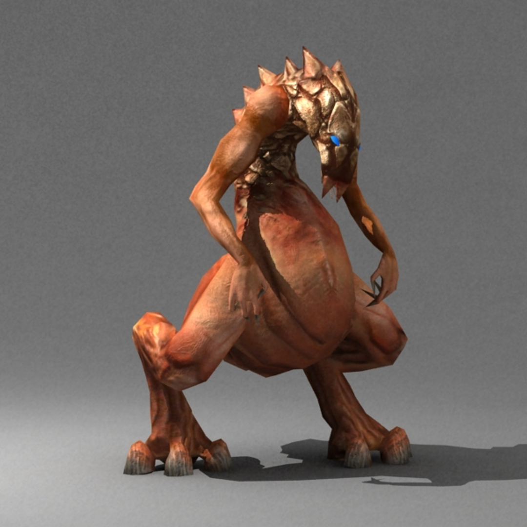 Reptiloid Monster Animations Max