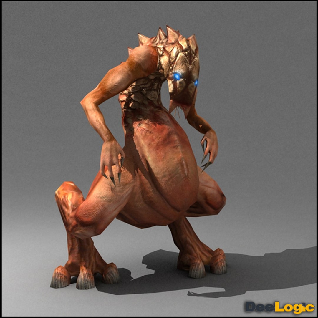 Reptiloid Monster Animations Max
