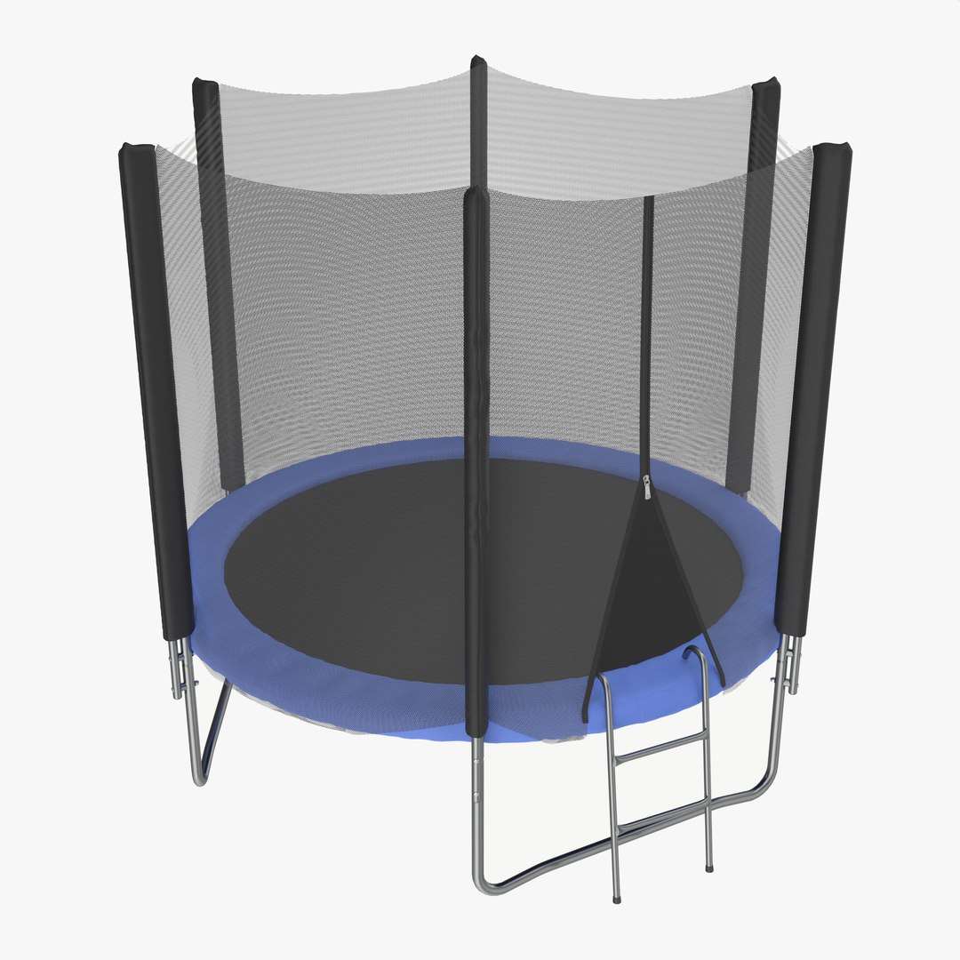 Outdoor Trampoline With Safety Net Model - TurboSquid 1952300