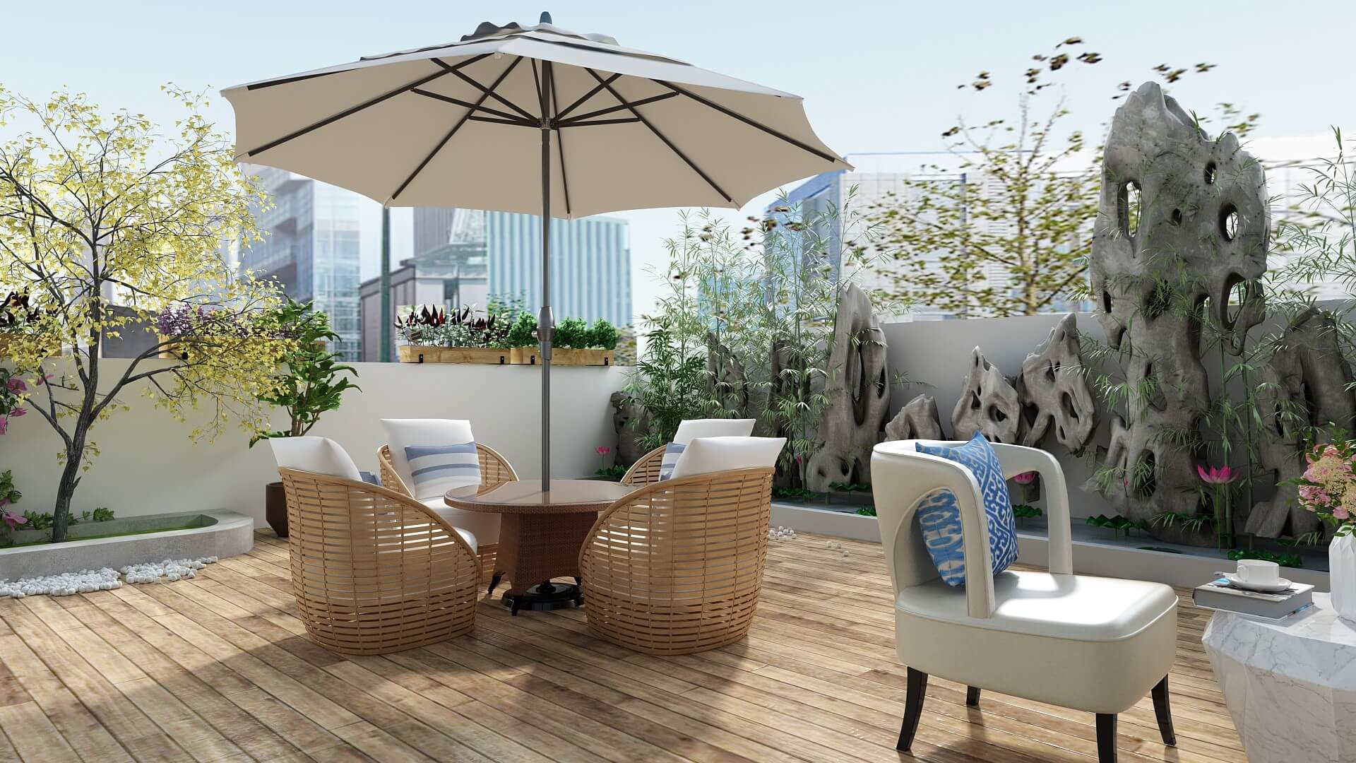 3D Model Stunning Exterior Restaurant Terrace - TurboSquid 2244884