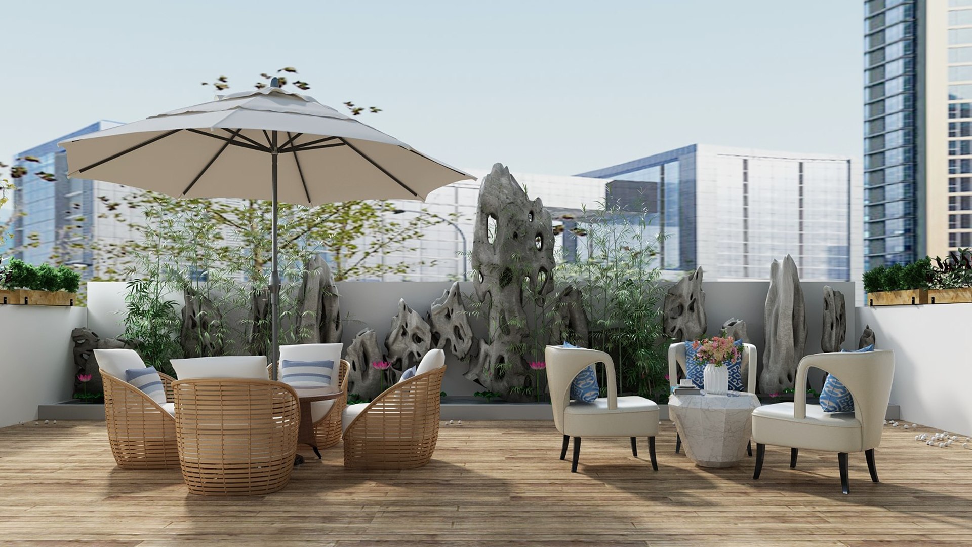 3D Model Stunning Exterior Restaurant Terrace - TurboSquid 2244884