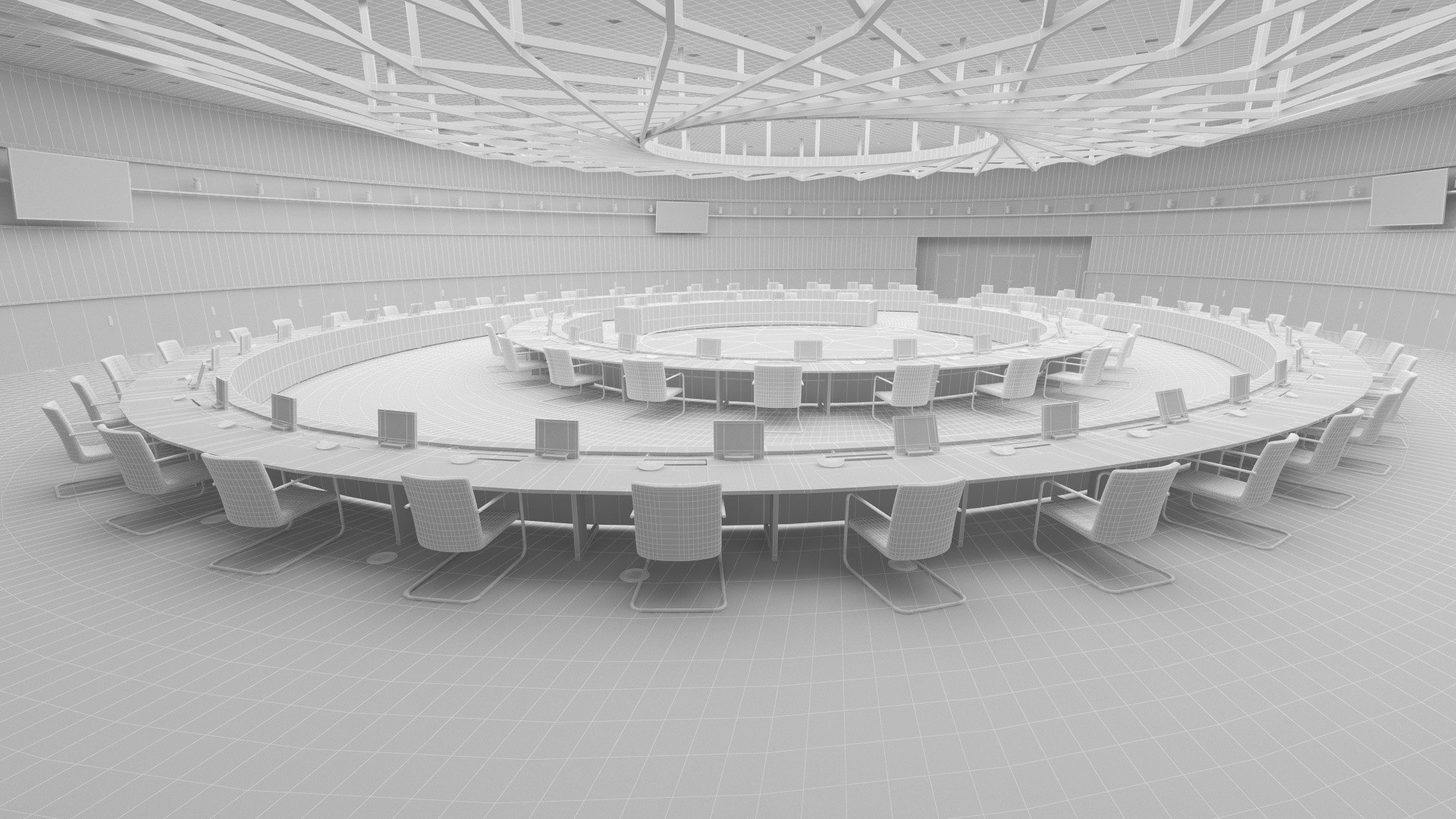 European Council And Parliament Interiors 3D Model - TurboSquid 1876705