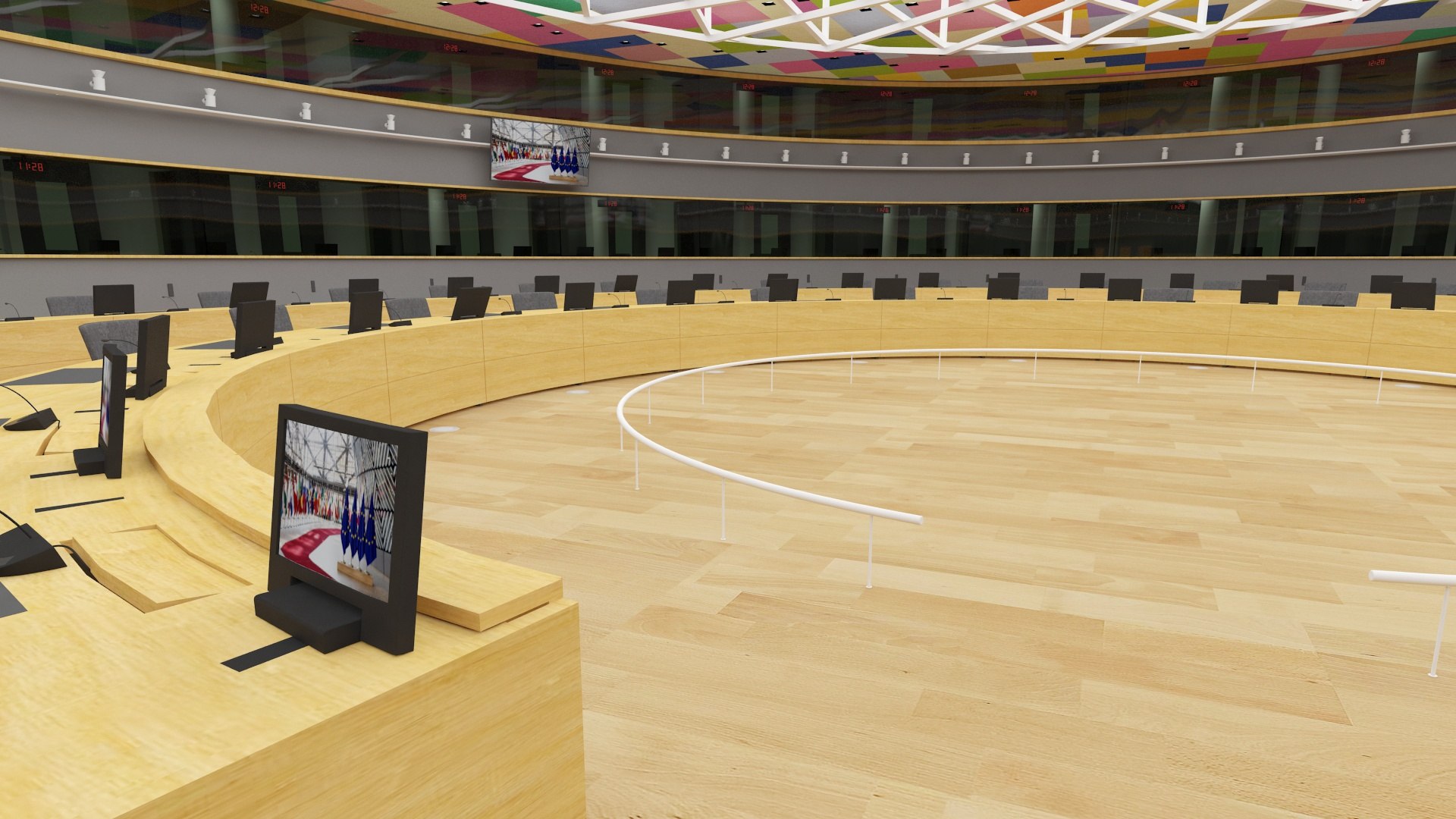 European Council And Parliament Interiors 3D Model - TurboSquid 1876705