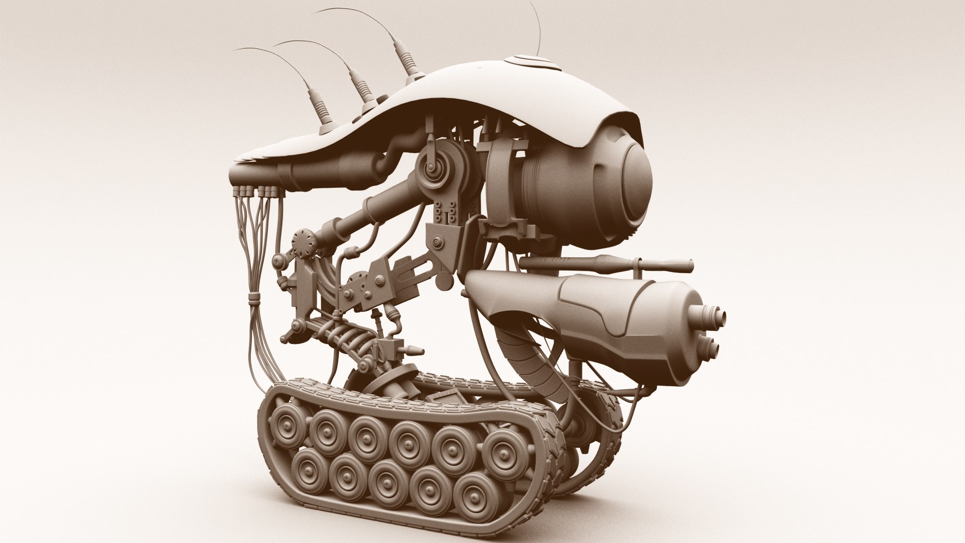 3d model of robot machine