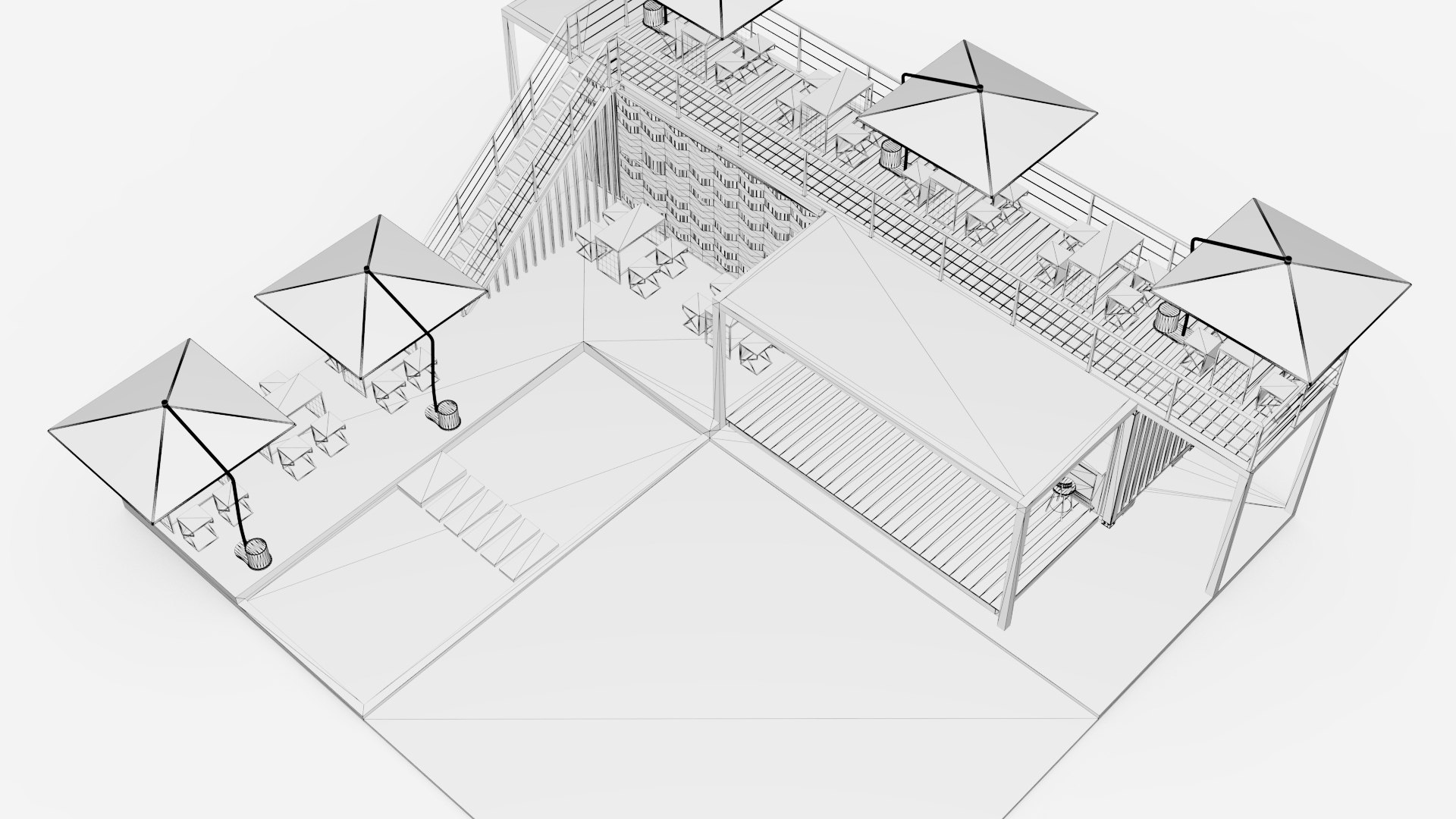 Container Cafe 3 Model - TurboSquid 2105446