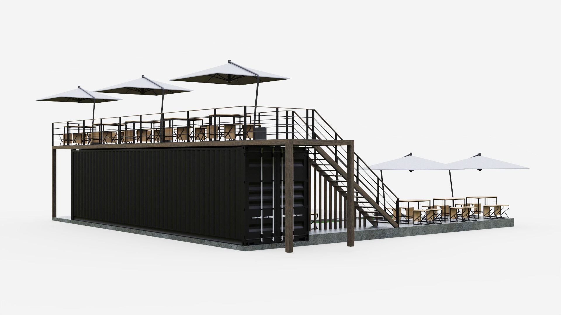 Container Cafe 3 Model - TurboSquid 2105446