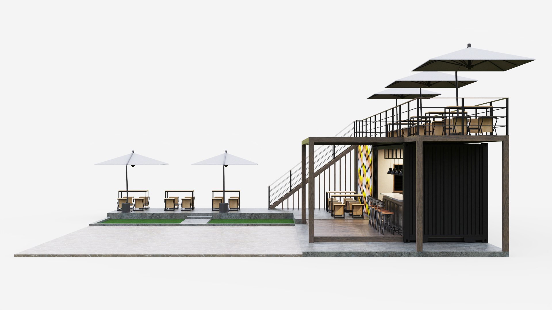 Container Cafe 3 Model - TurboSquid 2105446