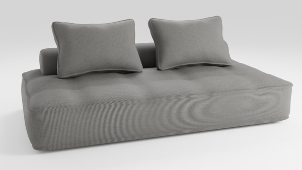 Sofá Piemonte em estilo escandinavo moderno em cores escuras Modelo 3D ...