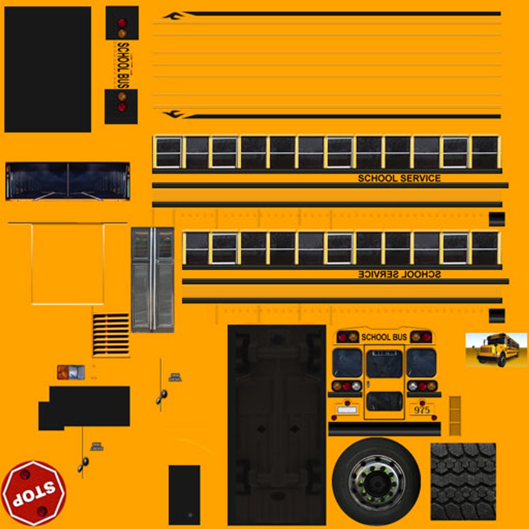 School bus 3D model - TurboSquid 542697