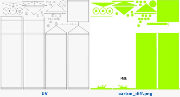 3d milk carton model