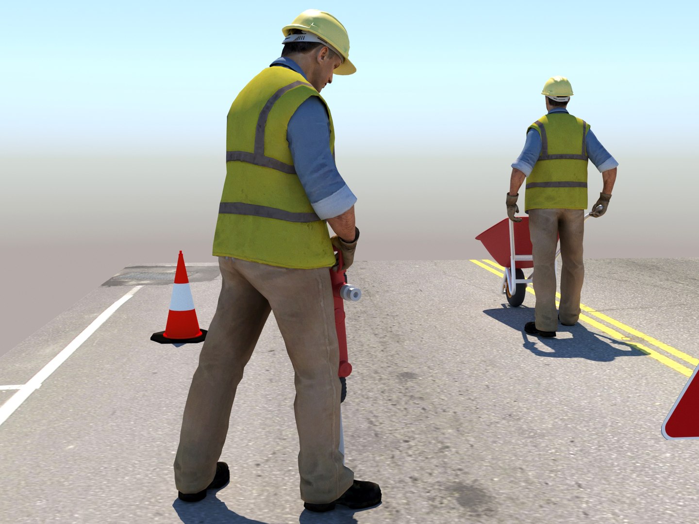 3D Workers 2 Figures - TurboSquid 1434813