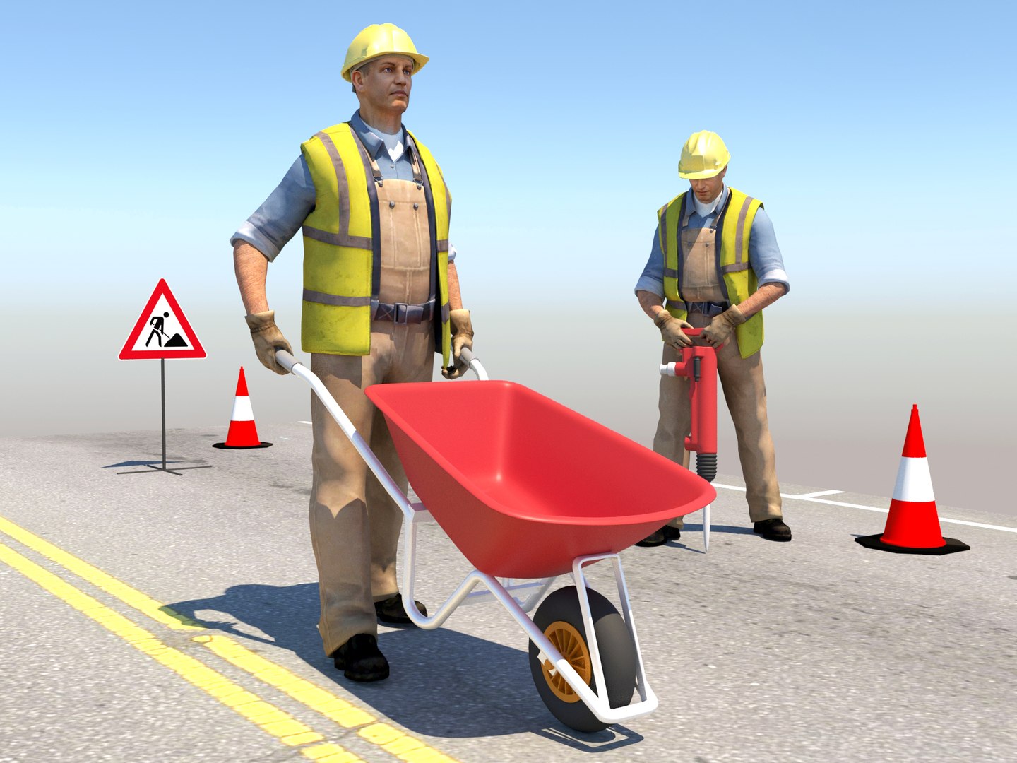 3D Workers 2 Figures - TurboSquid 1434813