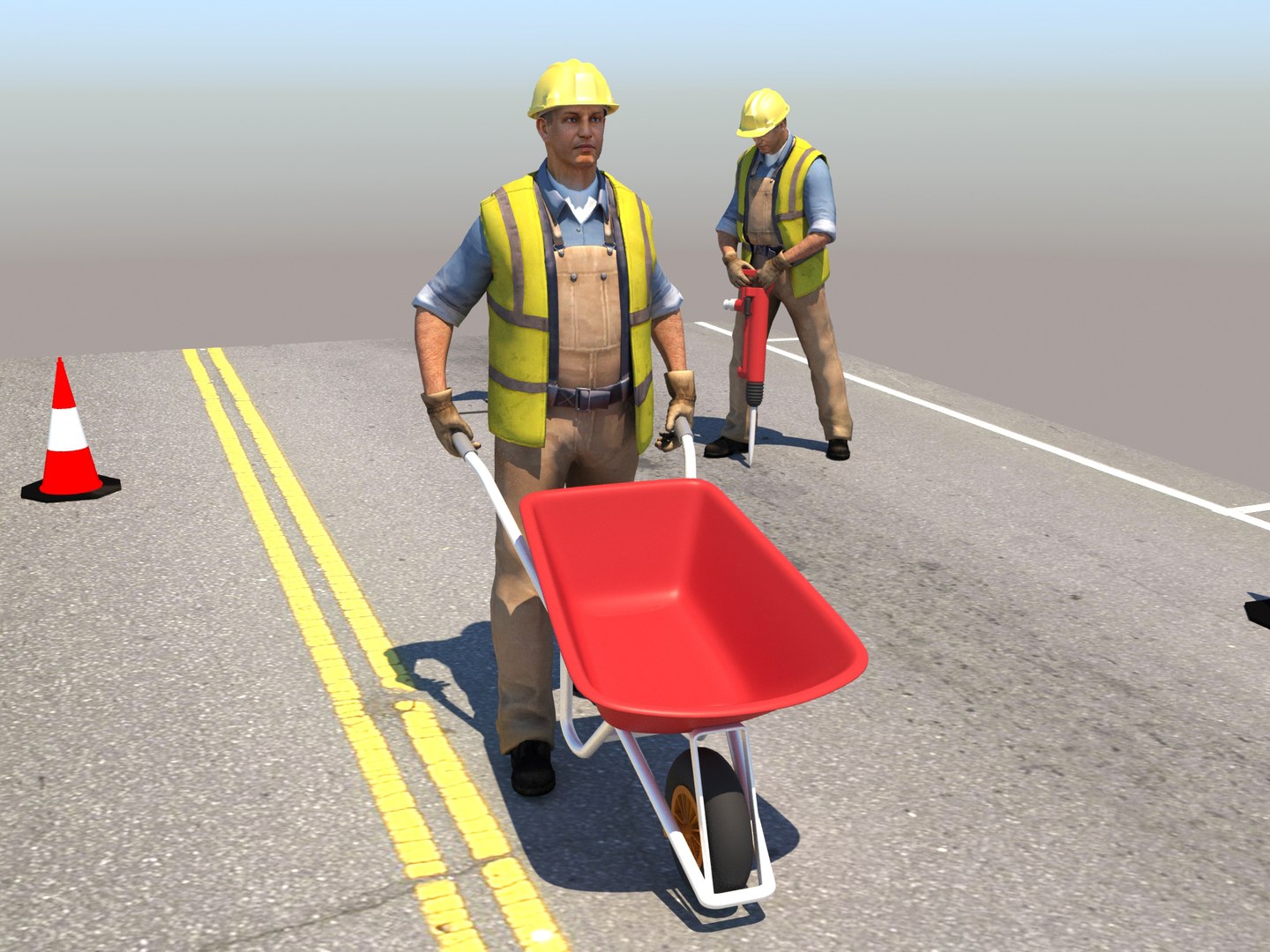 3D Workers 2 Figures - TurboSquid 1434813