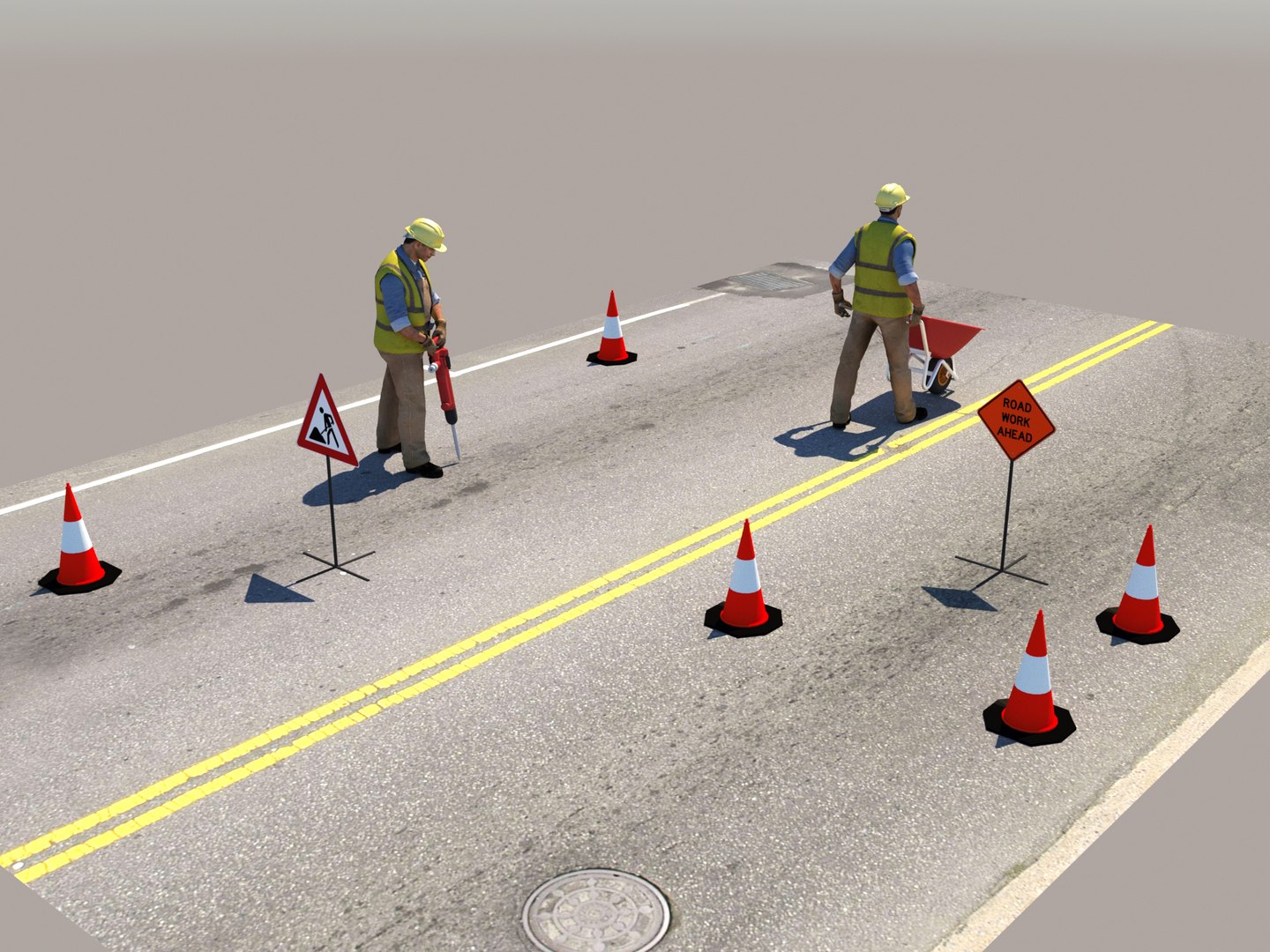 3D Workers 2 Figures - TurboSquid 1434813
