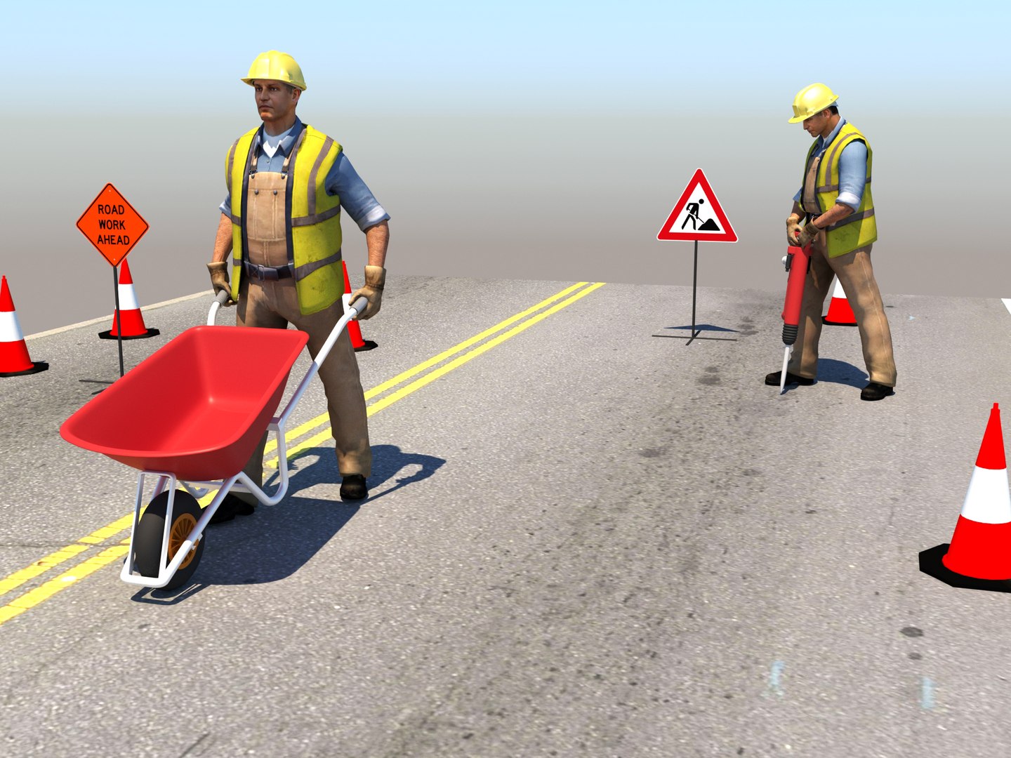 3D Workers 2 Figures - TurboSquid 1434813
