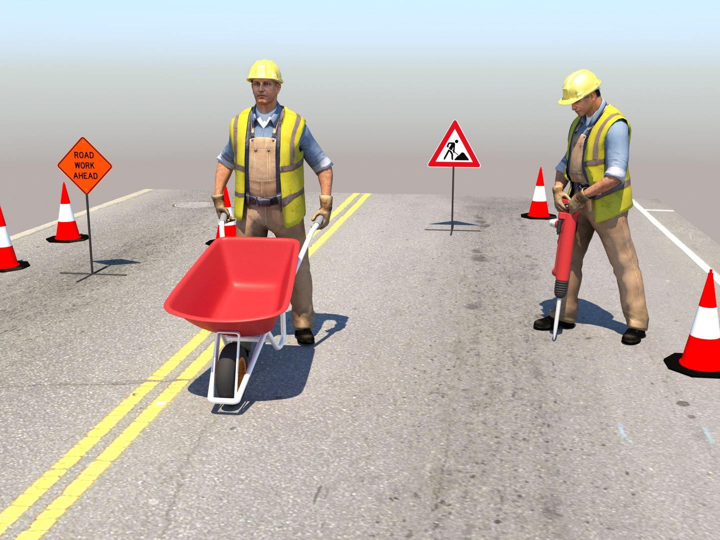 3D Workers 2 Figures - TurboSquid 1434813