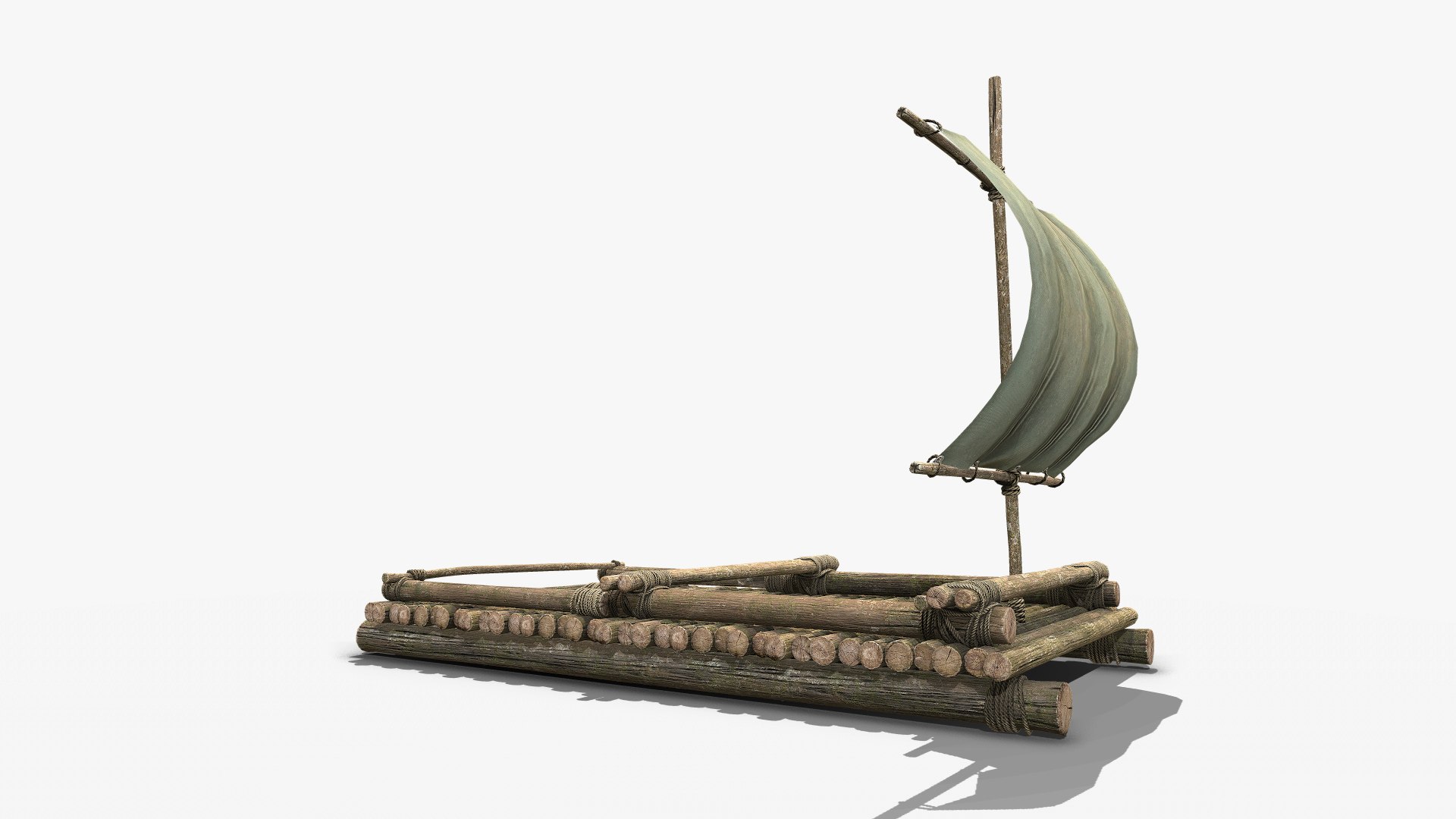 3D Model Wooden Raft 3 - TurboSquid 1746617