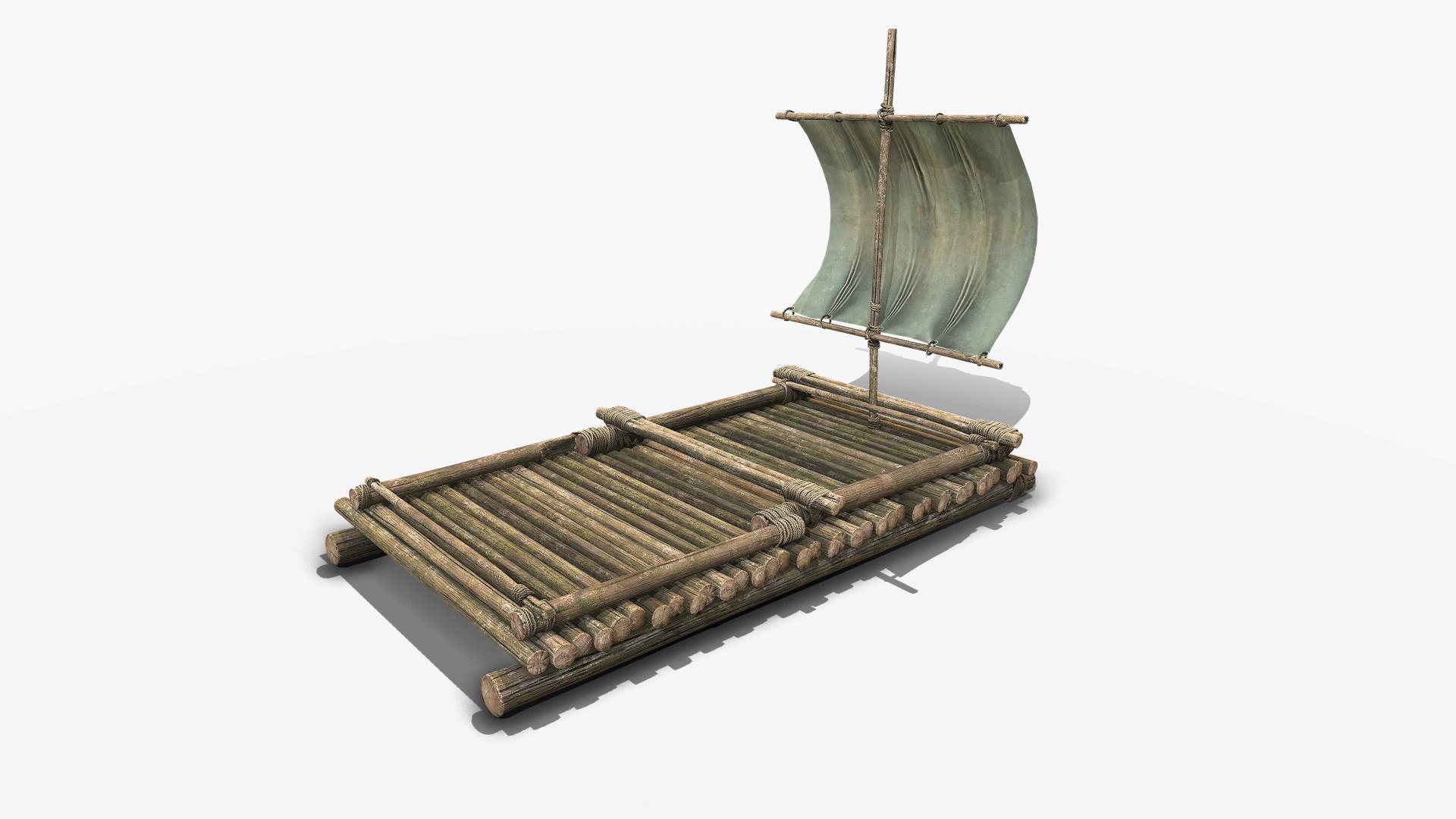 3D Model Wooden Raft 3 - TurboSquid 1746617