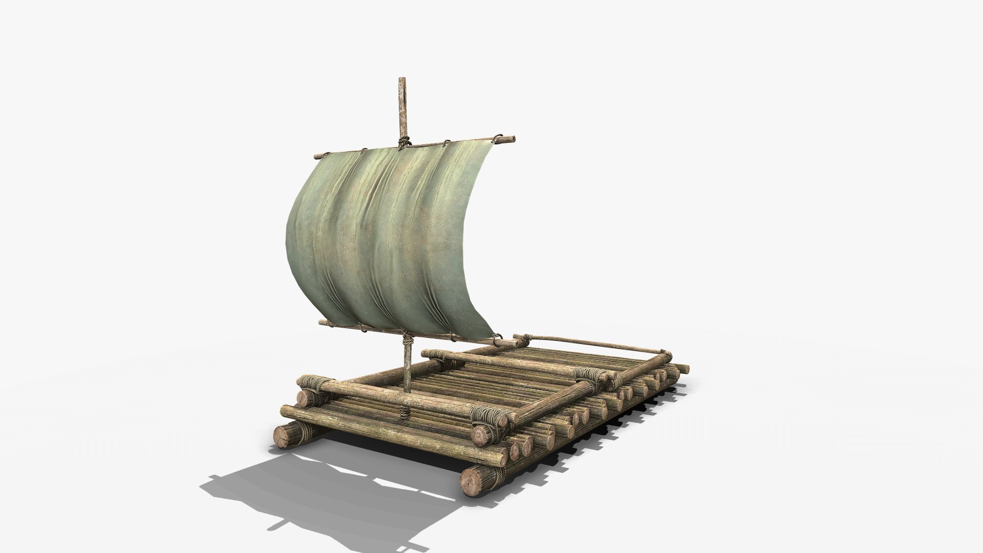 3D Model Wooden Raft 3 - TurboSquid 1746617