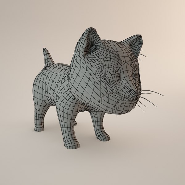 red kitten 3d model