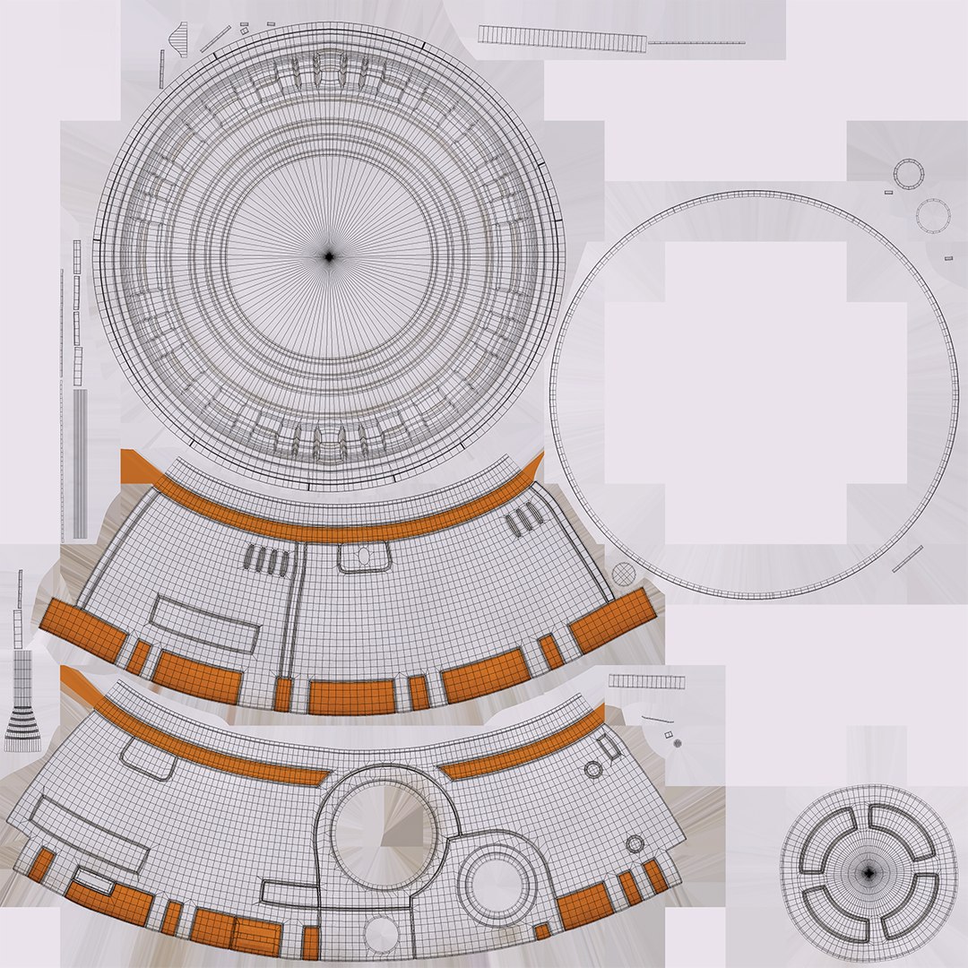 3d model bb-8 rigged