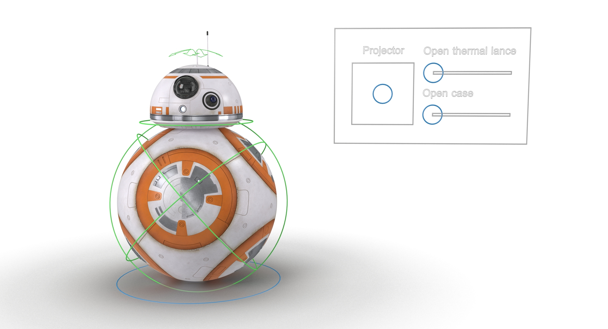 3d model bb-8 rigged