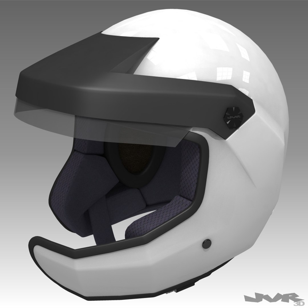 Rally Helmet Car 3d Model
