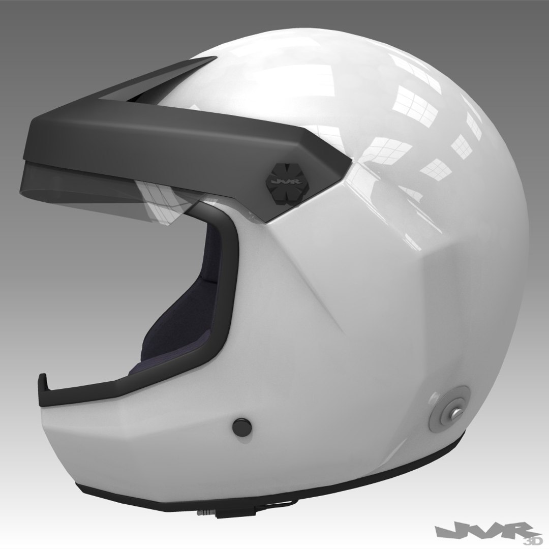 Rally Helmet Car 3d Model