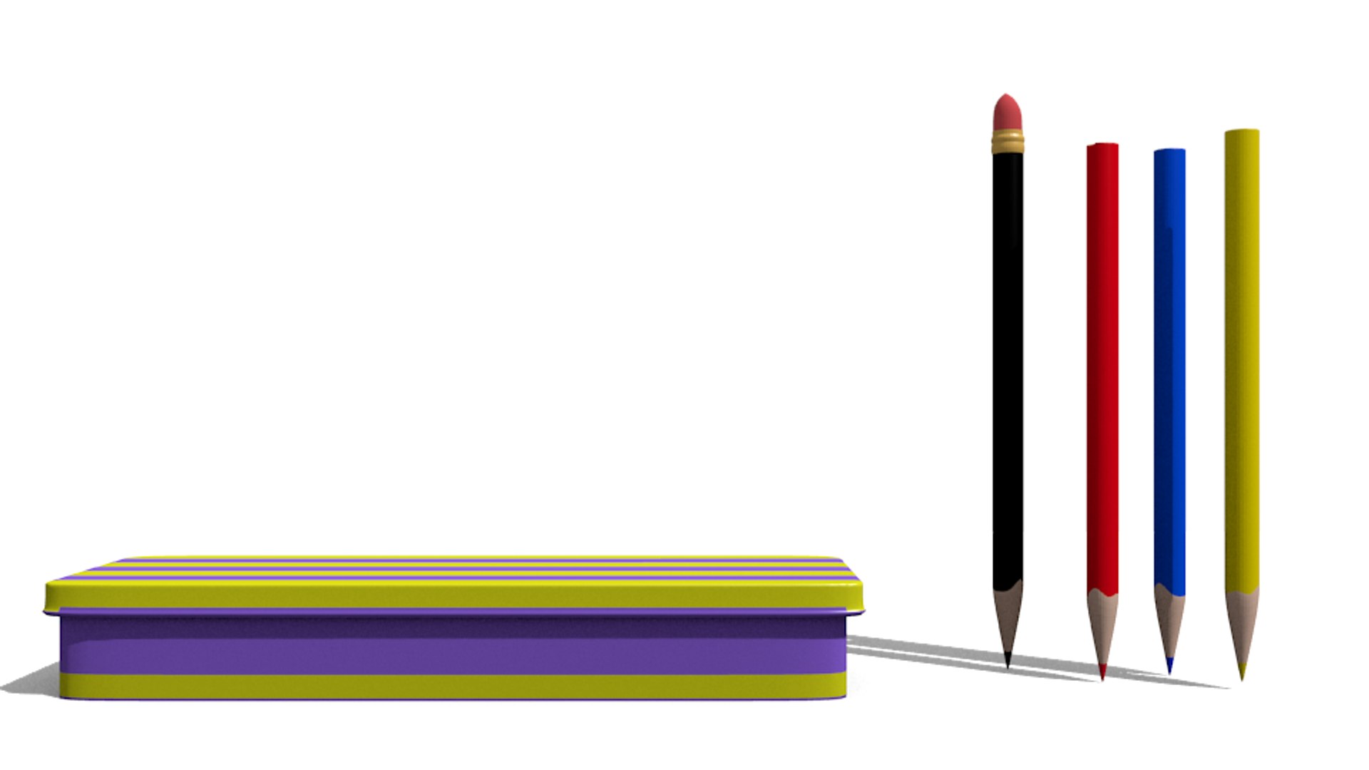 pencil case 3d model