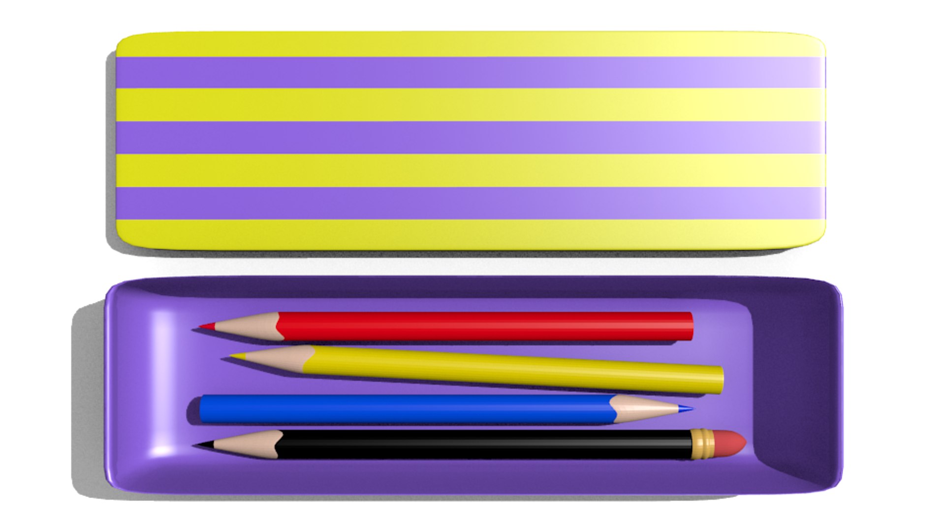 pencil case 3d model