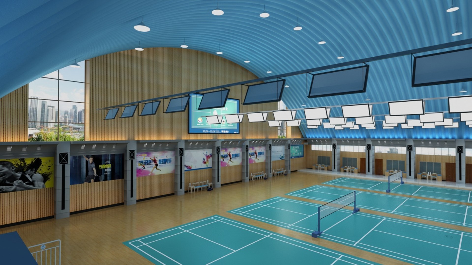 Badminton Stadium 3D Model - TurboSquid 2138431