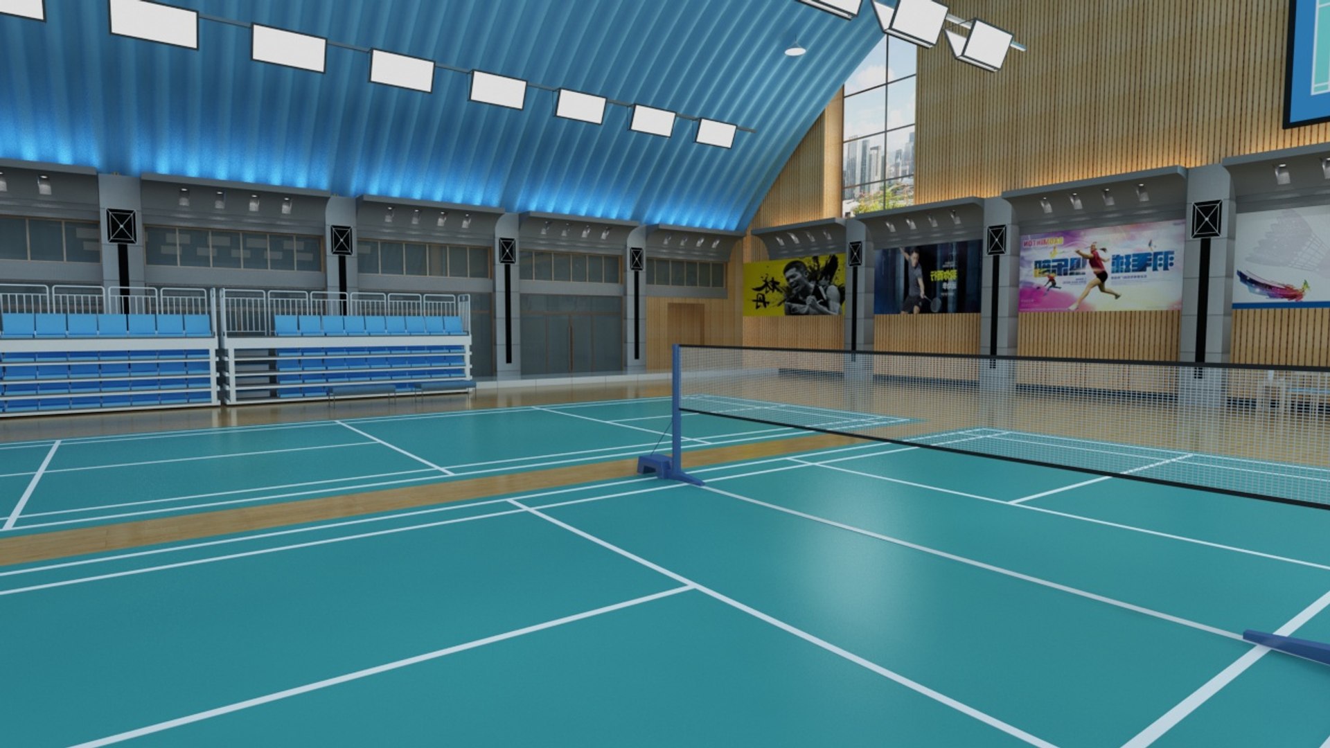 Badminton Stadium 3D Model - TurboSquid 2138431
