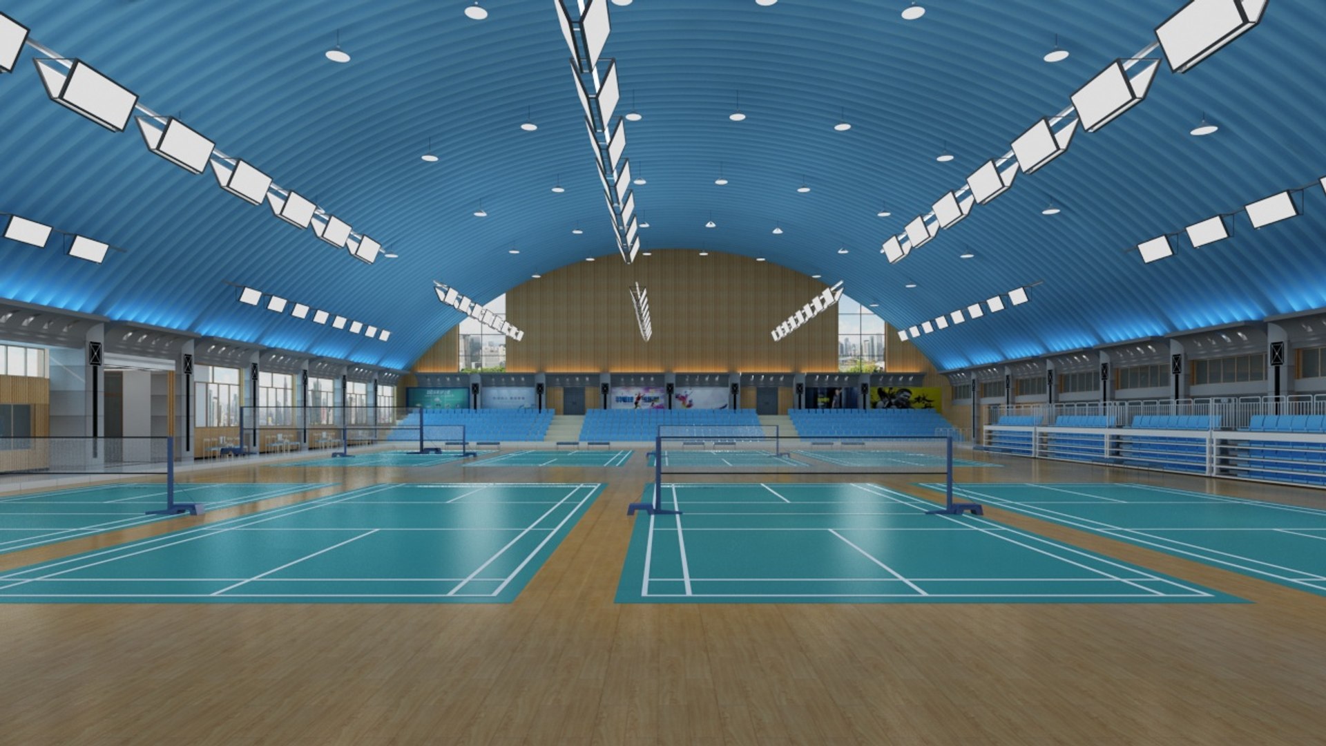 Badminton Stadium 3D Model - TurboSquid 2138431