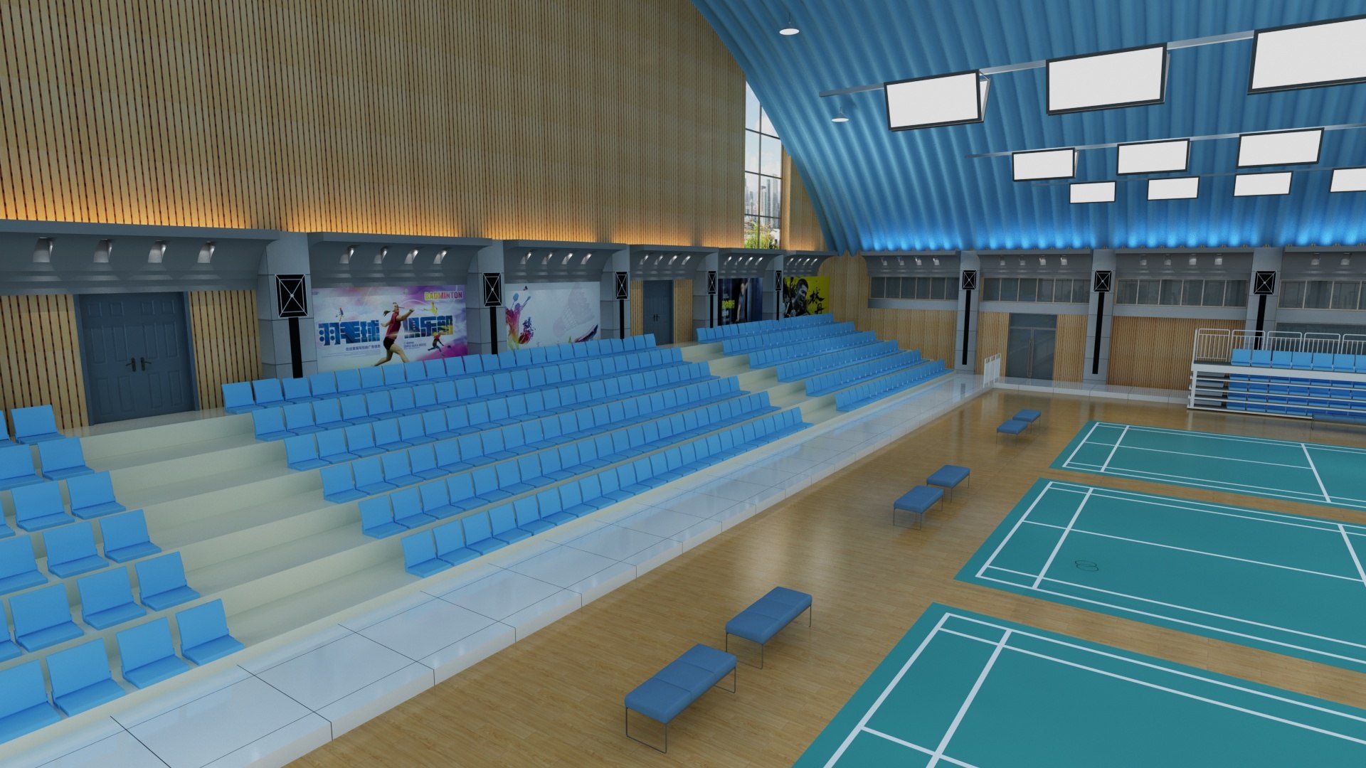 Badminton Stadium 3D Model - TurboSquid 2138431