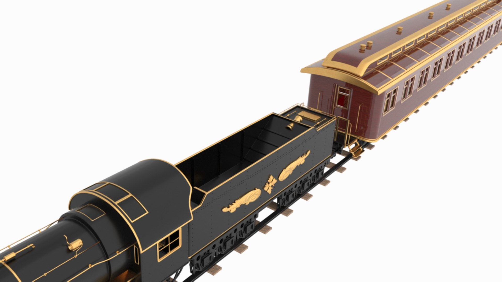 Steam Train model - TurboSquid 2173438
