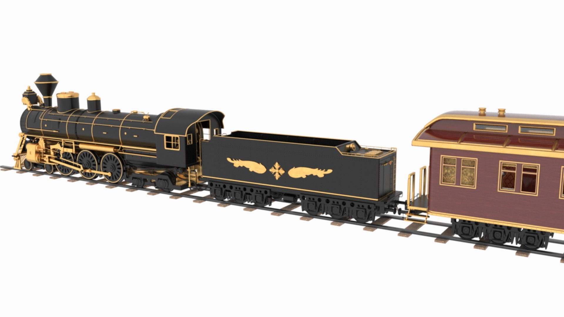 Steam Train model - TurboSquid 2173438