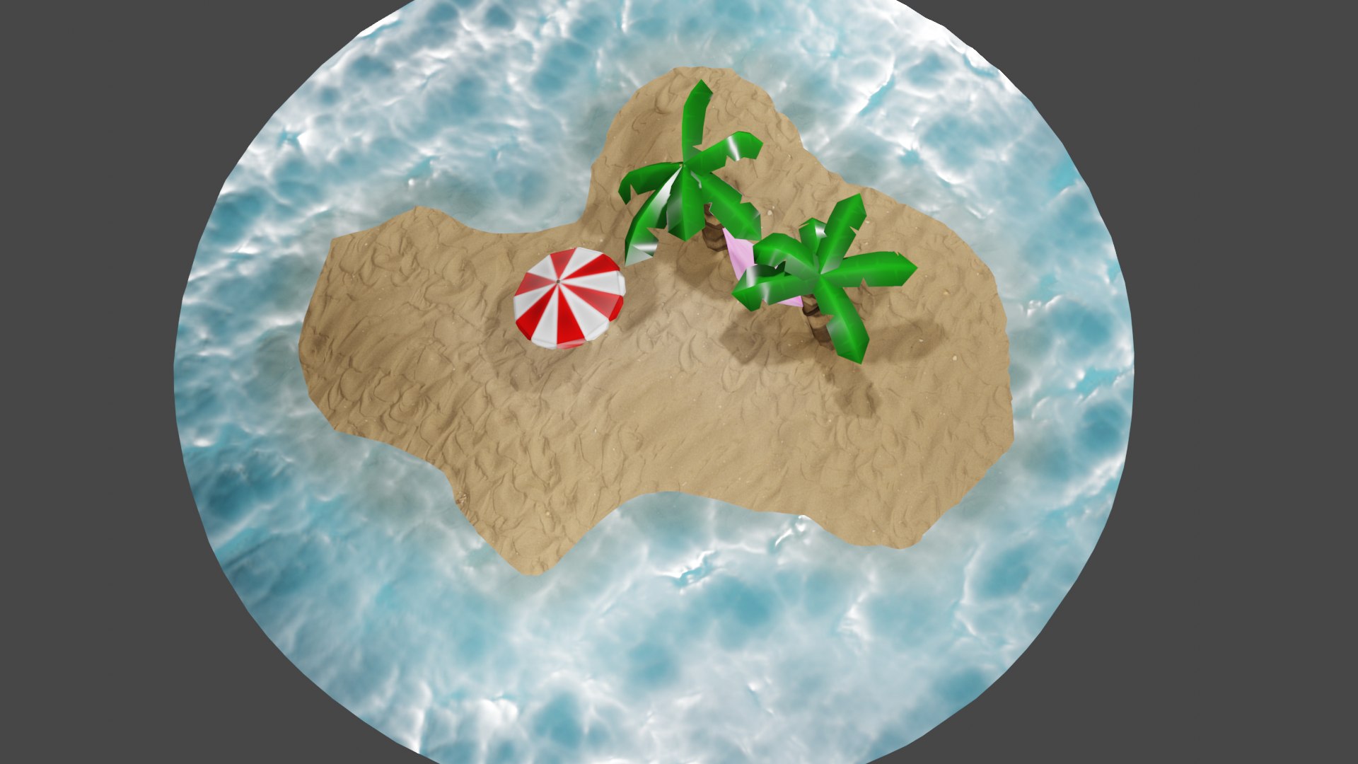 3D Beach Scene Model - TurboSquid 2365562