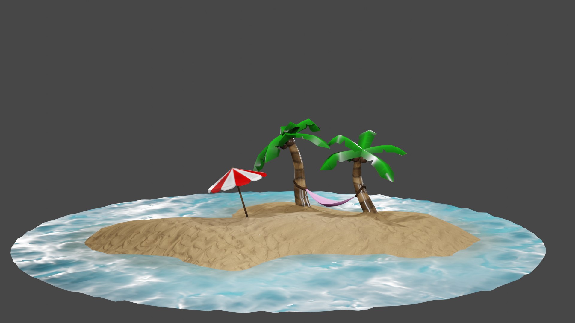 3D Beach Scene Model - TurboSquid 2365562