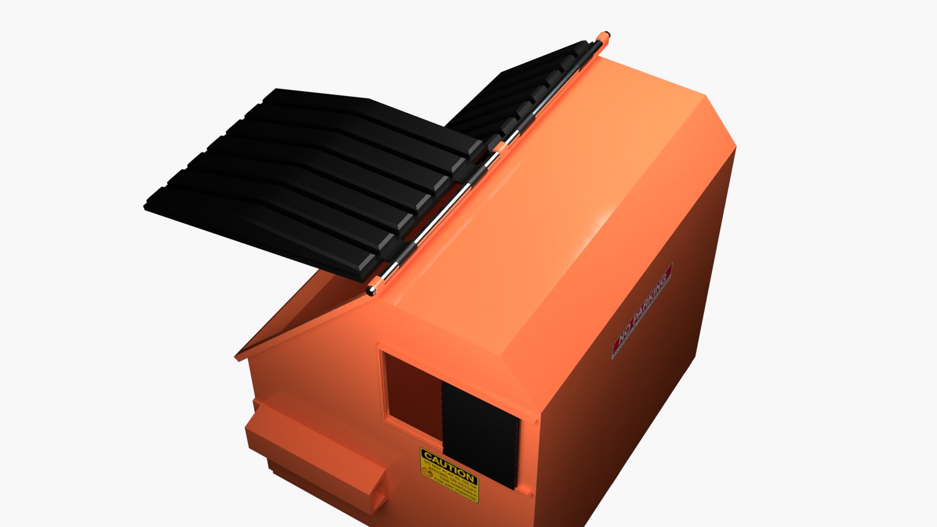 3D Orange Dumpster 8yard New-Dirty - TurboSquid 2158274