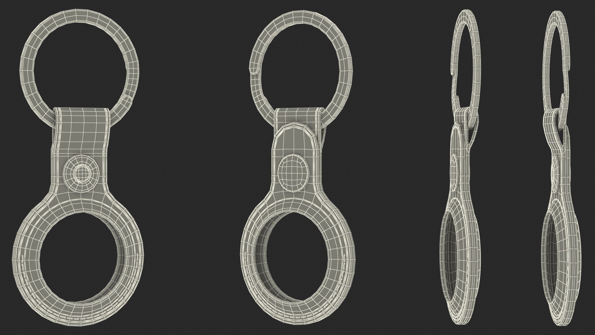 AirTag Leather Key Ring Red model - TurboSquid 1765392