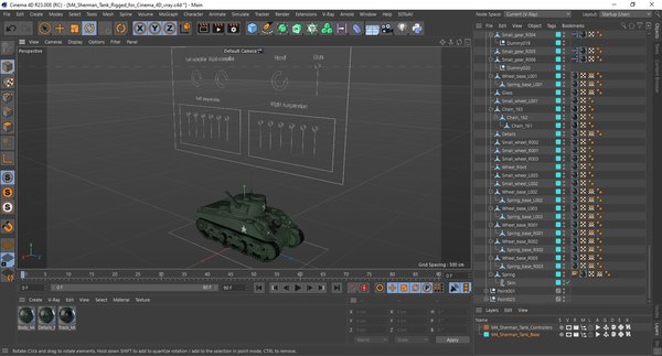 modelo 3d Tanque Sherman M4 preparado para Cinema 4D - TurboSquid 2325774