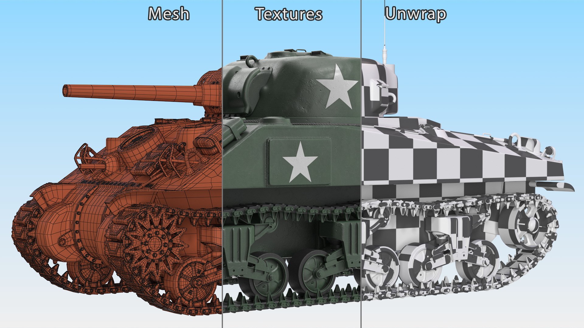 M4 Sherman Tank Rigged For Cinema 4D 3D Model - TurboSquid 2325774