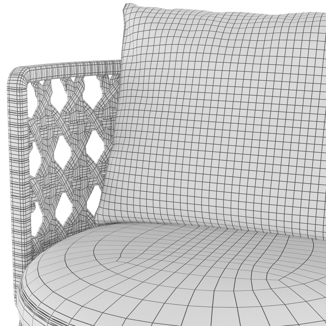 Torii Nest Outdoor Dining Little Armchair 3D - TurboSquid 2142256