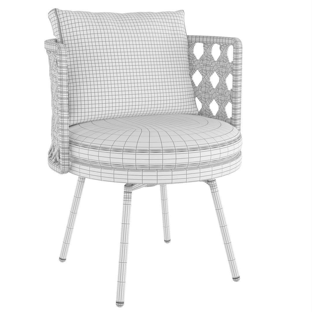 Torii Nest Outdoor Dining Little Armchair 3D - TurboSquid 2142256