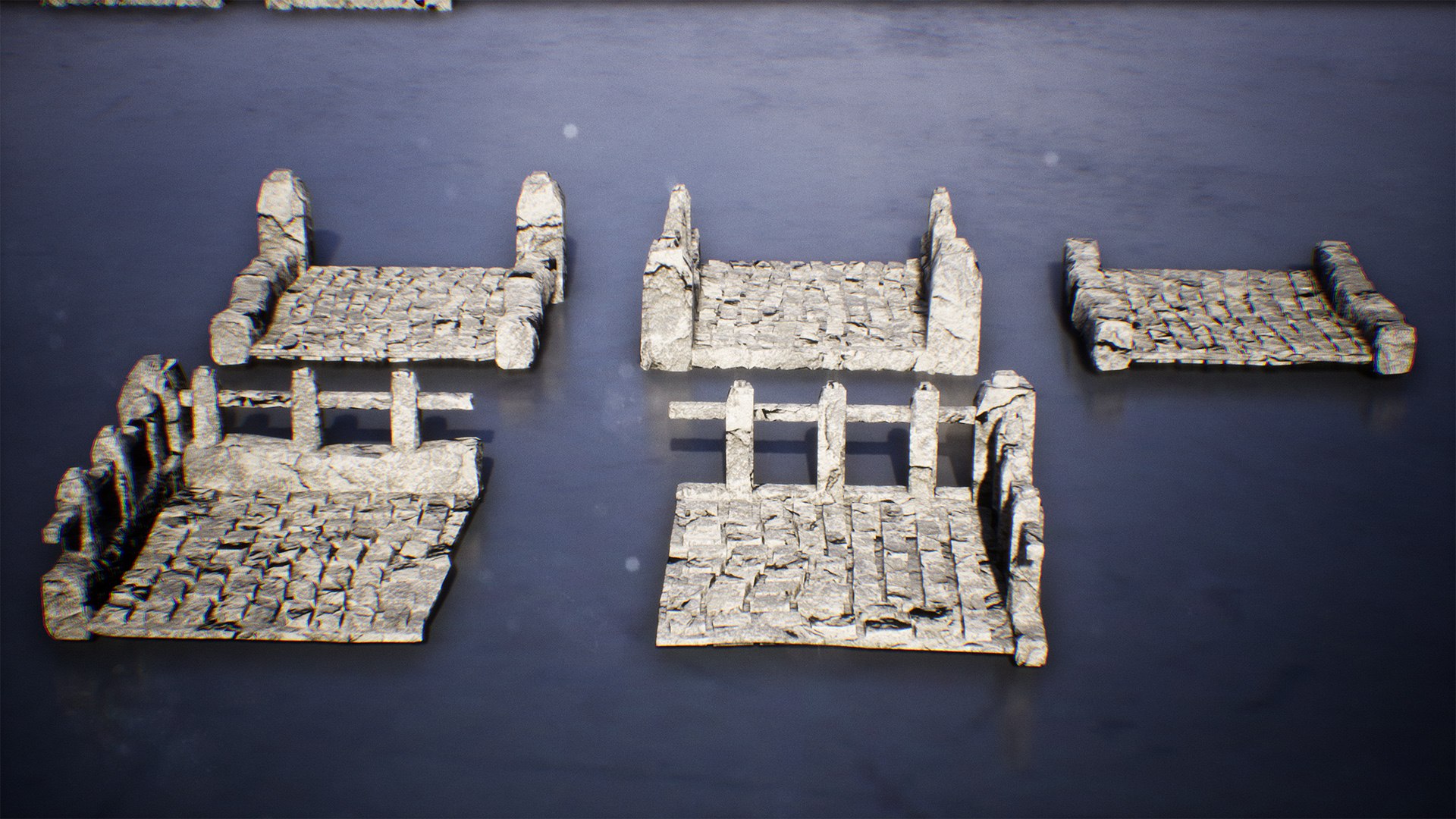 Modular Stone Bridges 23 Assets 3D - TurboSquid 2112002