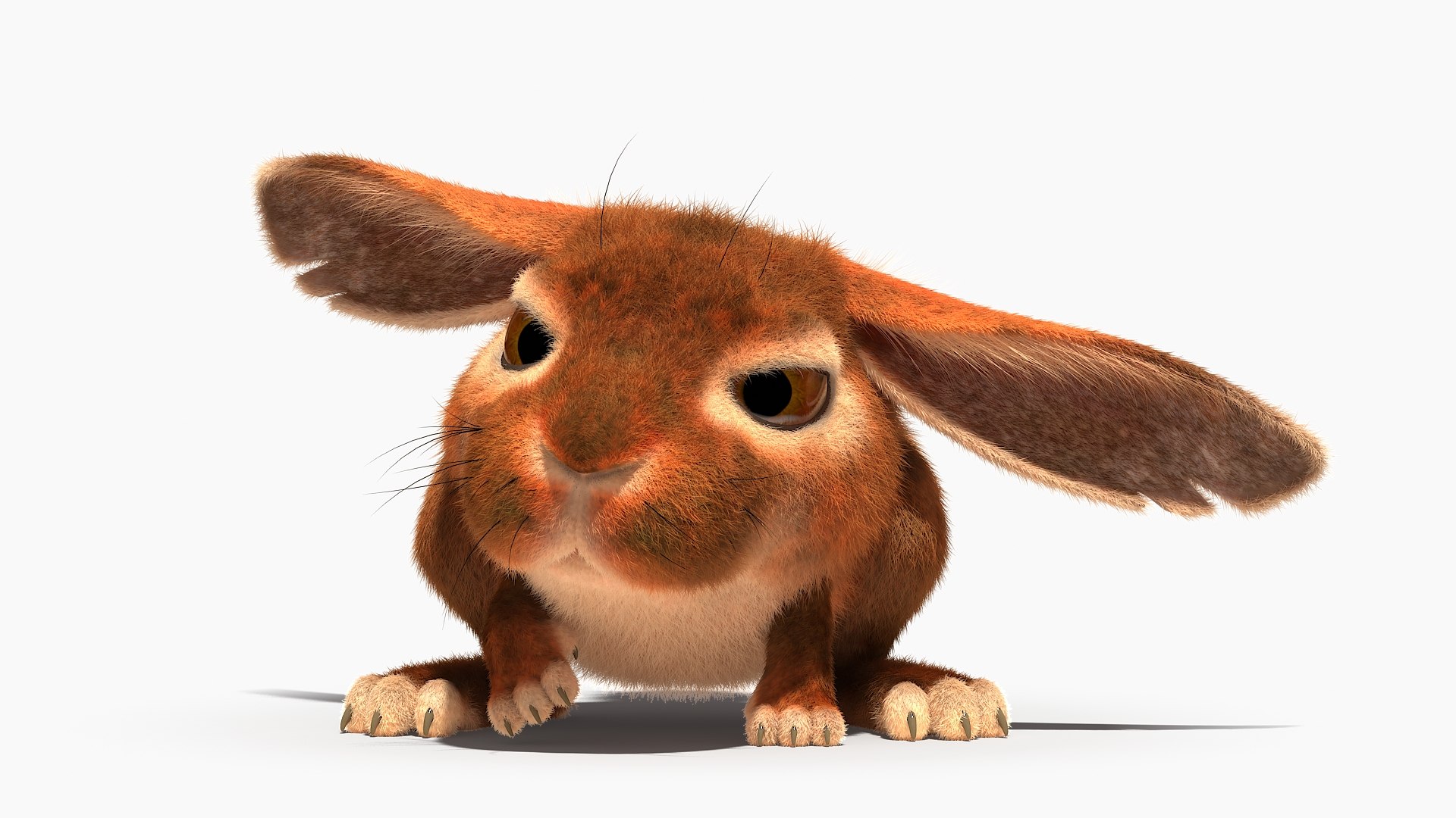 3d Model Of Rabbit Character Rig
