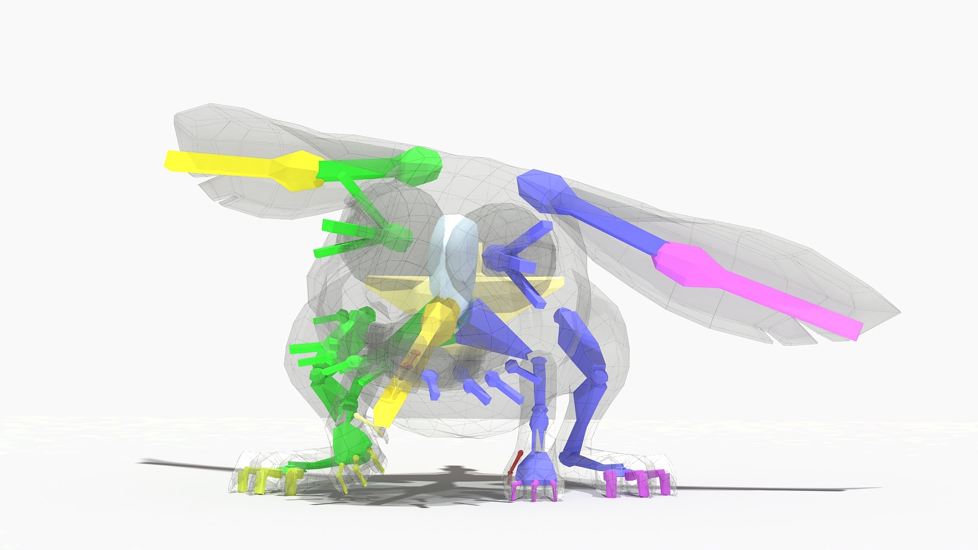 3d model of rabbit character rig