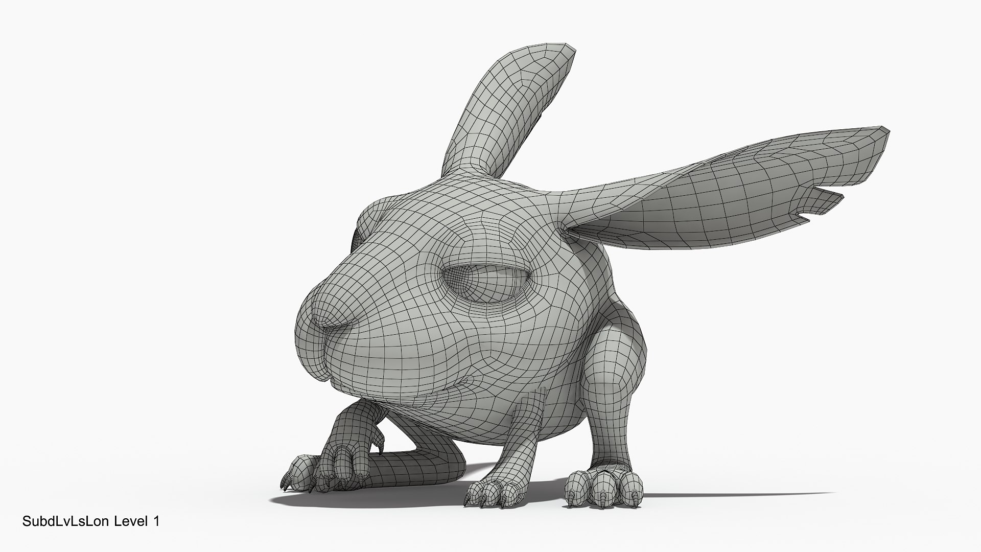 3d Model Of Rabbit Character Rig