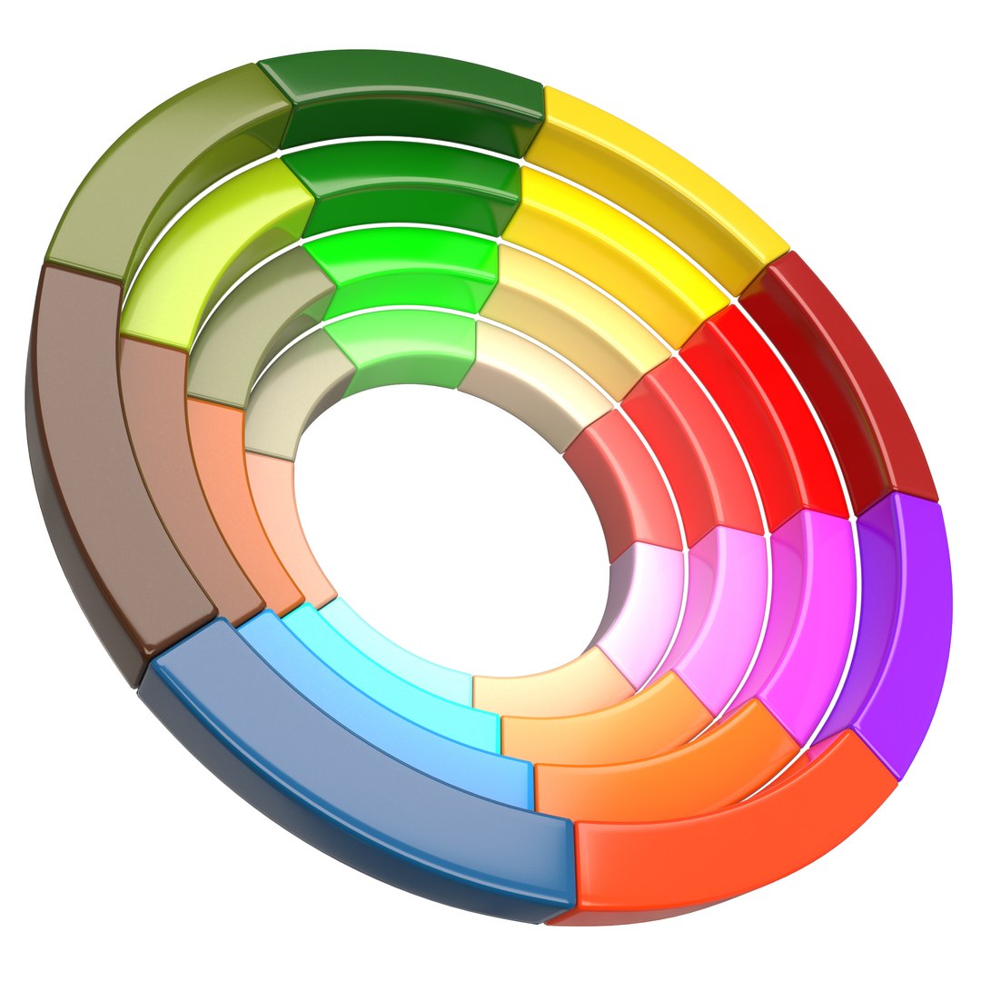 3D Color Wheel - TurboSquid 1813417