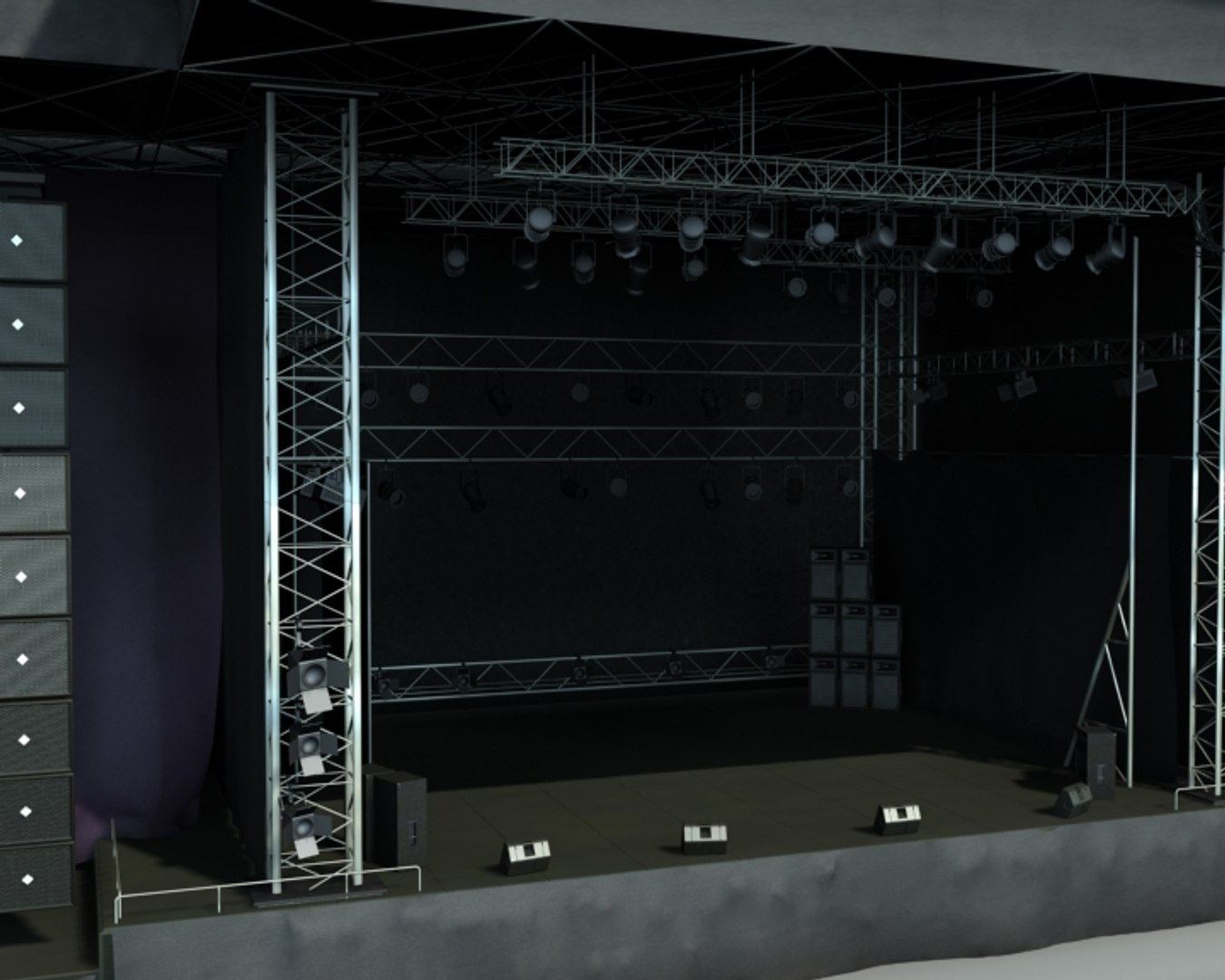 Music Stage 3d Model